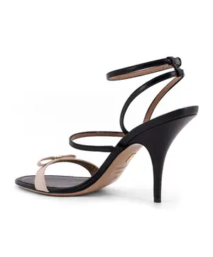 FERRAGAMO Mini Bow Strappy Sandals - Black