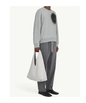 MAISON MARGIELA Spray Effect Crewneck Sweatshirt - Light Gray