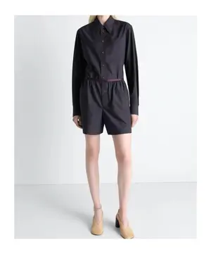 LEMAIRE Boxer Shorts With Elastic Waistband - Squid Ink