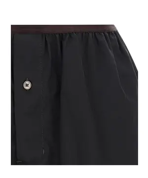 LEMAIRE Boxer Shorts With Elastic Waistband - Squid Ink