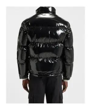 Hugo Boss Padded Glossy Finish Jacket With Adjustable Hem And Logo Detail