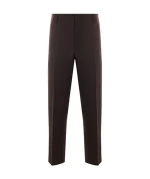 Prada Pressed-crease Straight Trousers - Black