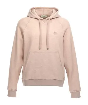 Etro Logo Embroidered Knit Drawstring Hoodie