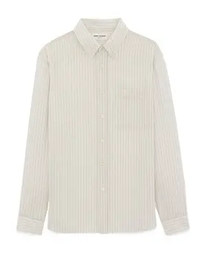Saint Laurent Striped Long-sleeved Shirt - No
