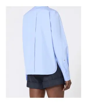 Max Mara Maroso Cotton Poplin Shirt - Light Blue