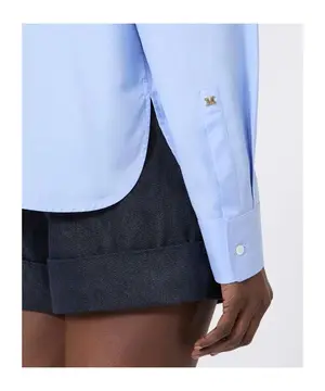 Max Mara Maroso Cotton Poplin Shirt - Light Blue