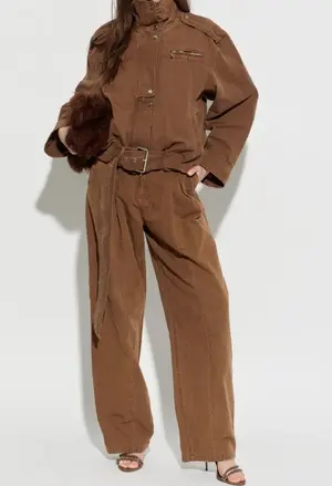 Blumarine Pleated Belted Trousers