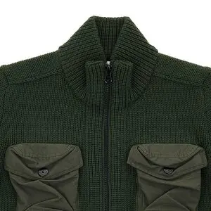 Stone Island Logo Patch Cargo Pocket Cardigan
