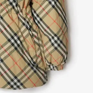 Burberry Checked Hooded Reversible Down Jacket