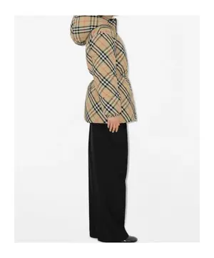 Burberry Checked Hooded Reversible Down Jacket