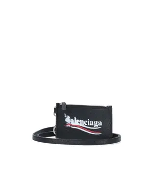 Balenciaga Logo Printed Keyring Cardholder
