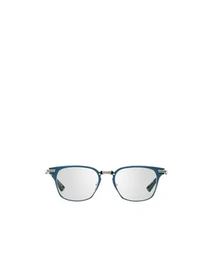 Dita Rectangular Flat Mirror Eyeglasses - White