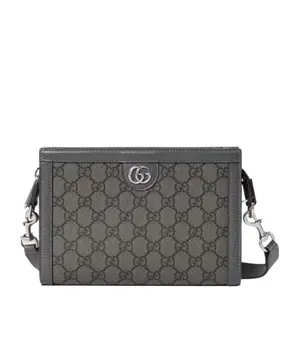 Gucci Ophidia Super Mini Clutch Bag - Gray/black
