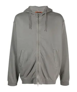 Barena Venezia Zip-up Cotton Hoodie - Gray