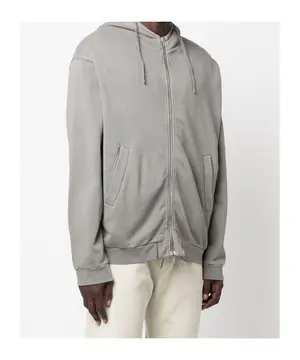 Barena Venezia Zip-up Cotton Hoodie - Gray