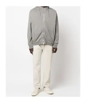 Barena Venezia Zip-up Cotton Hoodie - Gray