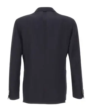 LARDINI Herringbone Double-breasted Jacket