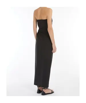Max Mara Gathered Strapless Maxi Dress With Slit
