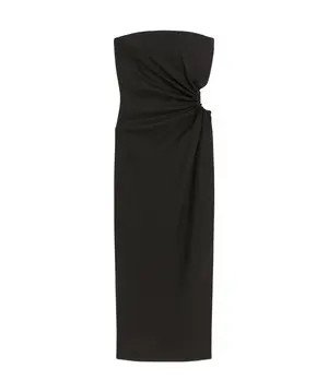 Max Mara Silva Gathered Strapless Dress - Black