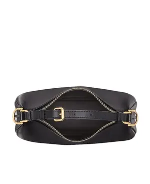 Fendi Graphic Logo Plaque Small Shoulder Bag - Black