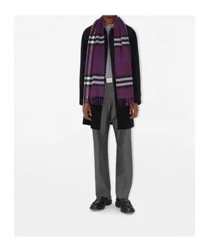 Burberry Checked Fringed-edge Scarf - Pansy