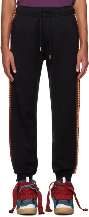 LANVIN Side Curb Drawstring Track Pants - Black