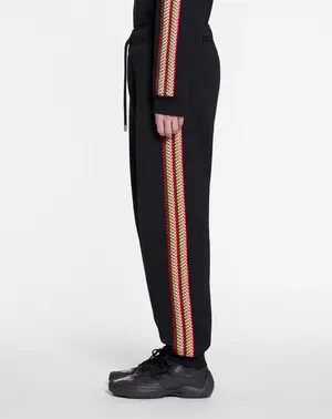 LANVIN Side Curb Drawstring Track Pants - Black