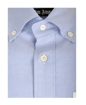 Palm Angels Logo Printed Long-sleeved Shirt