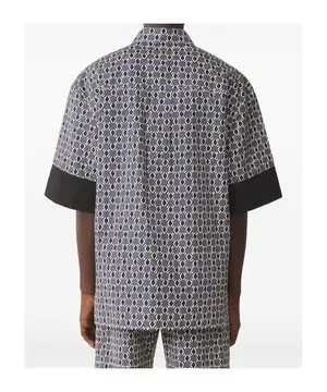 LANVIN Loose-fit Printed Shirt - Gray