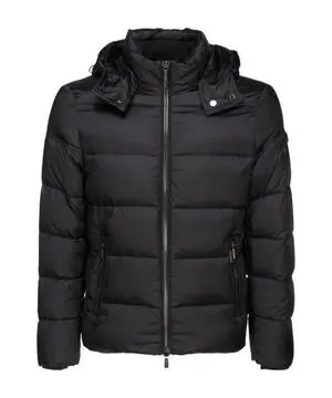 MOORER Brett-sh Quilted Down Jacket With Hood - Black