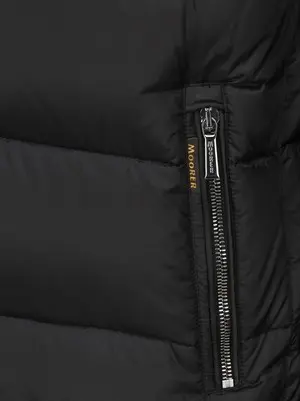 MOORER Brett-sh Quilted Down Jacket With Hood - Black