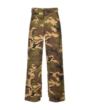 Palm Angels Camouflage Printed Belted Pants