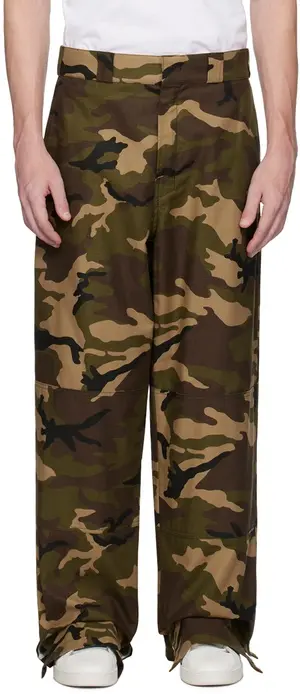 Palm Angels Camouflage Printed Belted Pants