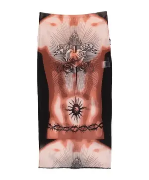 JEAN PAUL GAULTIER Printed Low-waisted Long Skirt