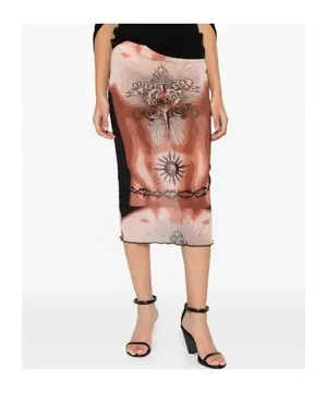 JEAN PAUL GAULTIER Printed Low-waisted Long Skirt