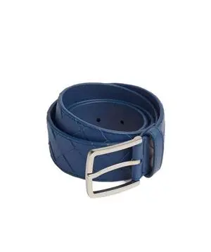 Bottega Veneta Intrecciato Leather Belt - Blue