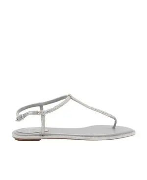 Rene Caovilla Diana Embellished Thong Sandals - Gray