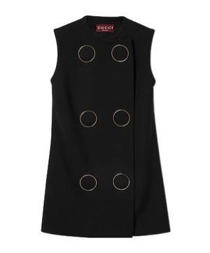 Gucci Sleeveless Vest With Maxi Buttons - Black