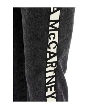 Stella McCartney Logo-stripe Cropped Jeans