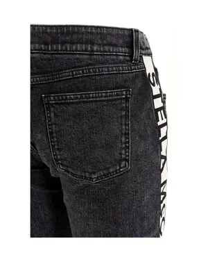 Stella McCartney Logo-stripe Cropped Jeans