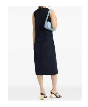 PATOU Belted Midi Dress - Black