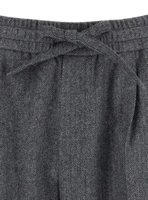 Dolce & Gabbana Pleated Drawstring Trousers - Black