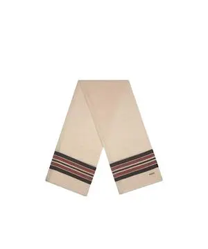 Bally Striped Detail Scarf - Nude