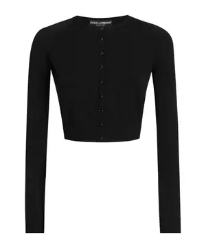 Dolce & Gabbana Ribbed Cardigan With Round Neck