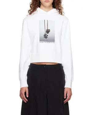 Palm Angels Cropped Graphic Hoodie
