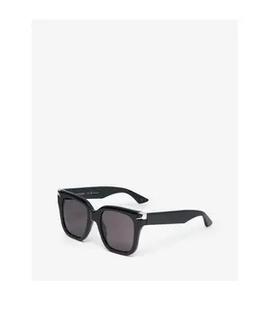 Alexander McQueen Oversized Sunglasses With Rivet Detail - Black