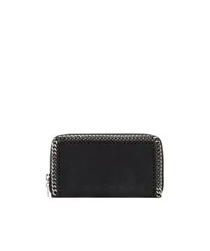 Stella McCartney Falabella Zip-around Continental Wallet - Black