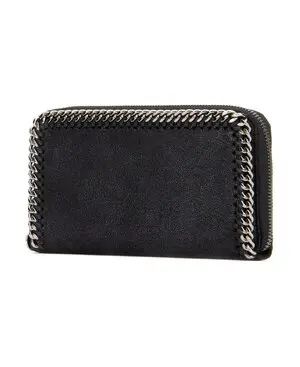 Stella McCartney Falabella Zip-around Continental Wallet - Black