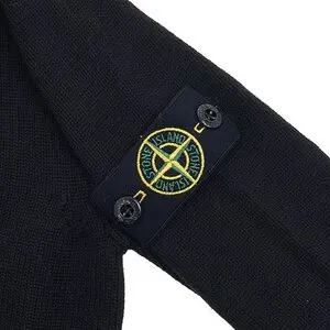 Stone Island Logo-patch Crew Neck Jumper - Black