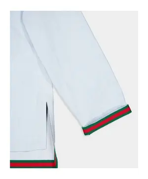 Gucci Web-stripe Denim Lace-up Shirt